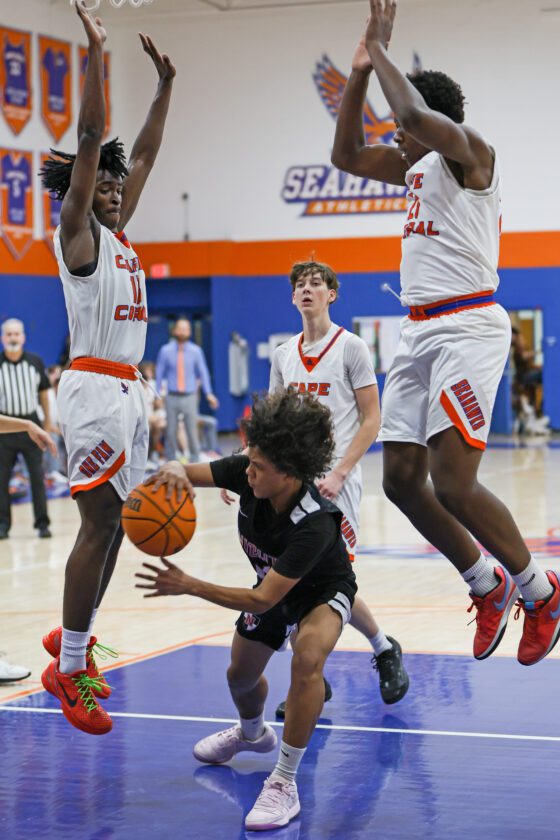 North Fort Myers Red Knights vs Cape Coral Seahawks boys basketball ...